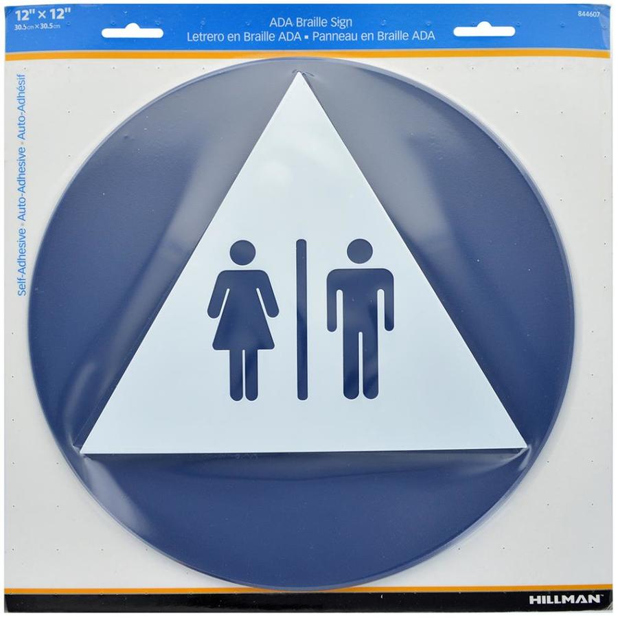 Hillman Sign Center 13.563-in x 13.563-in A.D.A. Restroom Sign in the ...