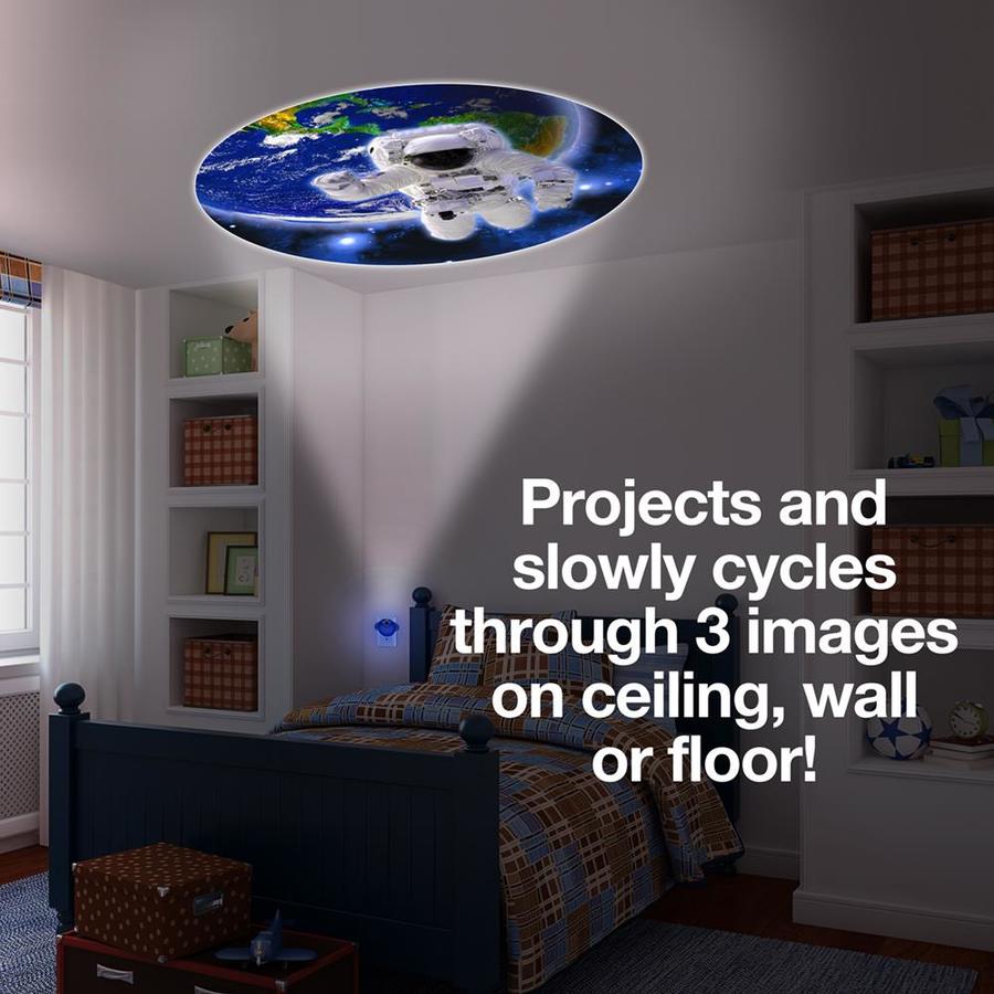 Projectables Astronaut Space 3-image LED Night Light with Auto On/Off ...