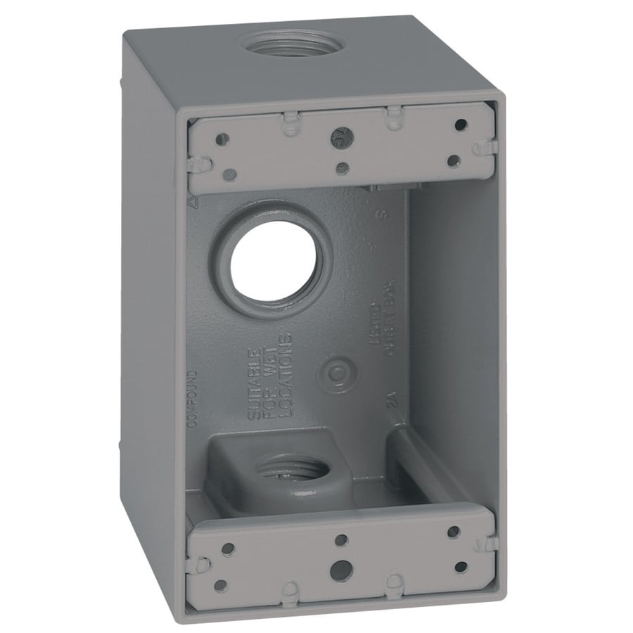 Sigma Electric 1-Gang Gray Metal Weatherproof Exterior/Interior New ... Sigma Electric 1-Gang Gray Metal Weatherproof Exterior/Interior New ...