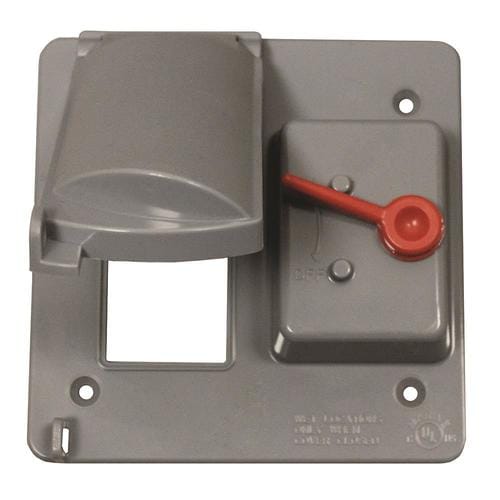 Sigma Electric Non-metallic 2-Gang Weatherproof Electrical Outlet Cover ...