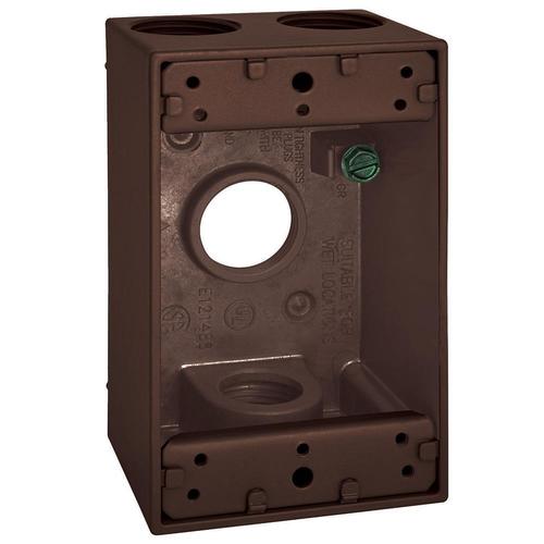 Sigma Electric 1-Gang Weatherproof Box 1-Gang Bronze Metal Weatherproof ...