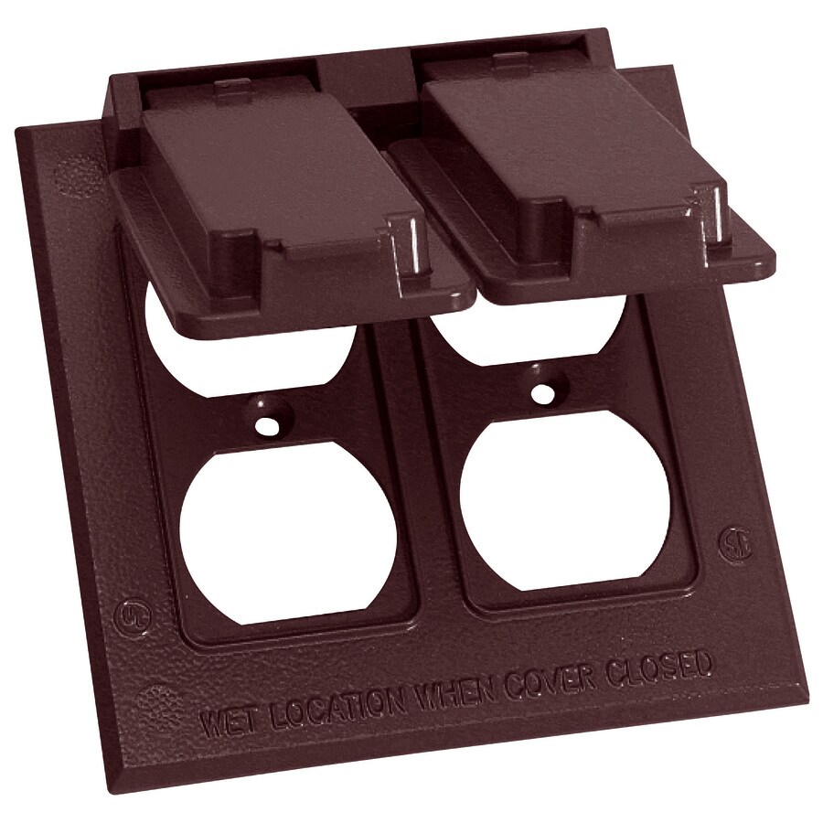 Sigma Electric Metallic Bronze/Die-cast Metal 2-Outlet Weatherproof ...