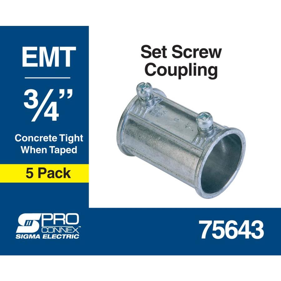 Sigma Electric ProConnex 3/4-in Set Screw Coupling Electrical Metal ...