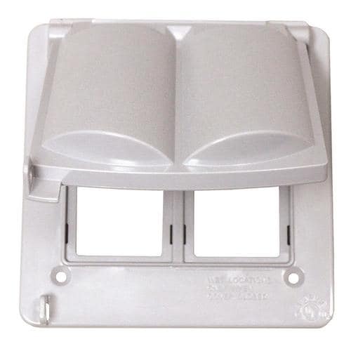 Sigma Electric 2-Gang Square Plastic Weatherproof Electrical Box Cover ...