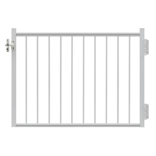 Gilpin Midway 47-in L x 33-in H White Aluminum Deck Railing Gate ...