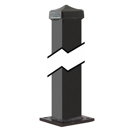 Gilpin 3-in x 3-in W x 3-ft H Black Steel Gate Fence Post in the Metal ...