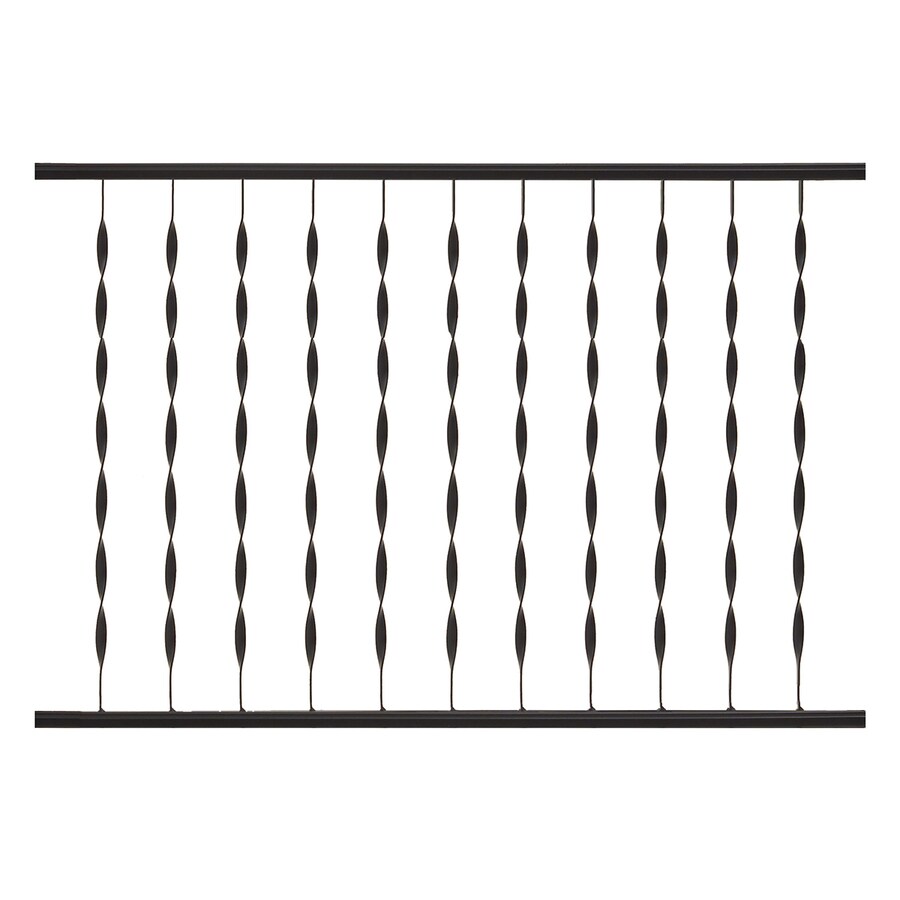 Gilpin (Assembled: 4-ft x 2.67-ft) Patterson Railing Black Metal Deck ...