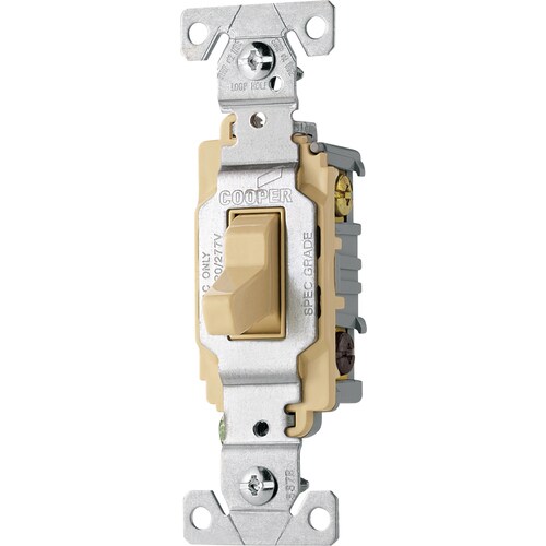 Cooper Wiring Devices 3-Way Ivory Light Switch in the Light Switches ...