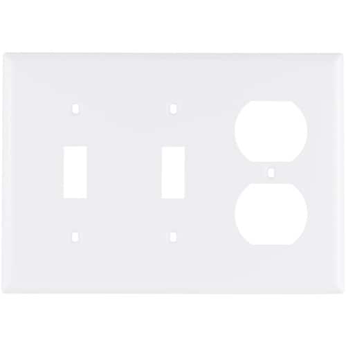 Eaton 3-Gang White Wall Plate at Lowes.com