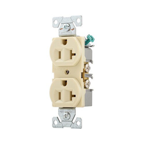 Eaton Ivory 20-Amp Duplex Outlet Commercial Outlet in the Electrical ...