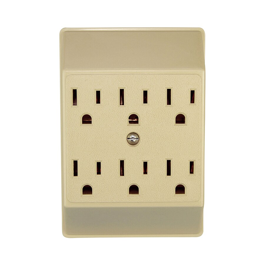 Cooper Wiring Devices 15-Amp 3-Wire Grounding Duplex to Six Brown Basic ...