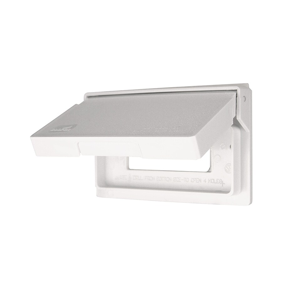 Eaton Non-Metallic White 1-Outlet Weatherproof Electrical Outlet Cover ...