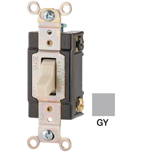Eaton Single-Pole Gray LED Toggle Light Switch at Lowes.com