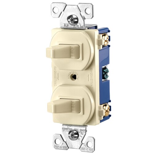 Cooper Wiring Devices Almond Commercial Light Switch at Lowes.com