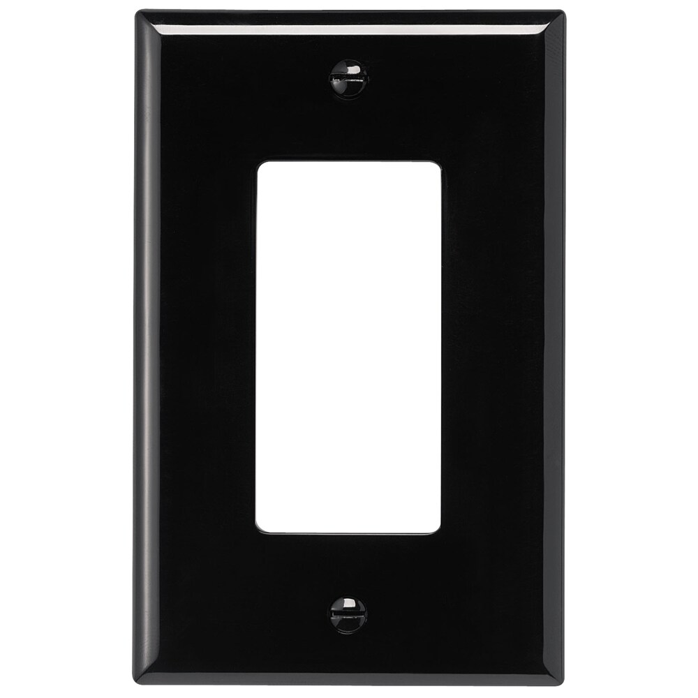 Cooper Wiring Devices 1-Gang Black Midi Decorator Wallplate at Lowes.com