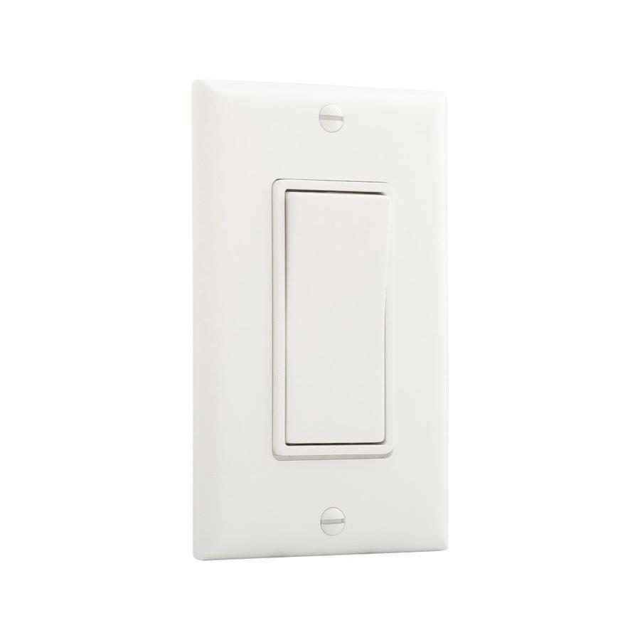 Eaton 15-Amp Single-Pole White Illuminated Rocker Light Switch in the ...