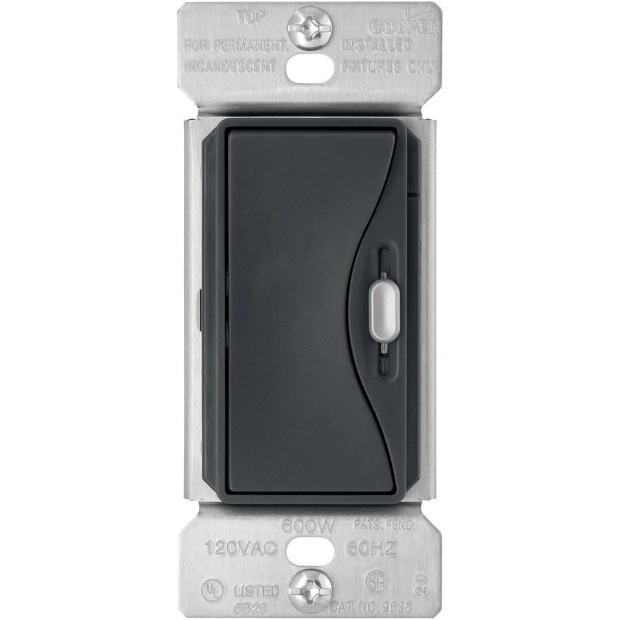 Cooper Wiring Devices 15-Amp Silver Granite Slide Dimmer at Lowes.com