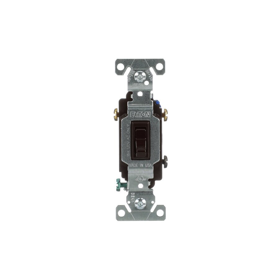 Eaton 15-Amp 3-Way Brown Rocker Light Switch in the Light Switches ...