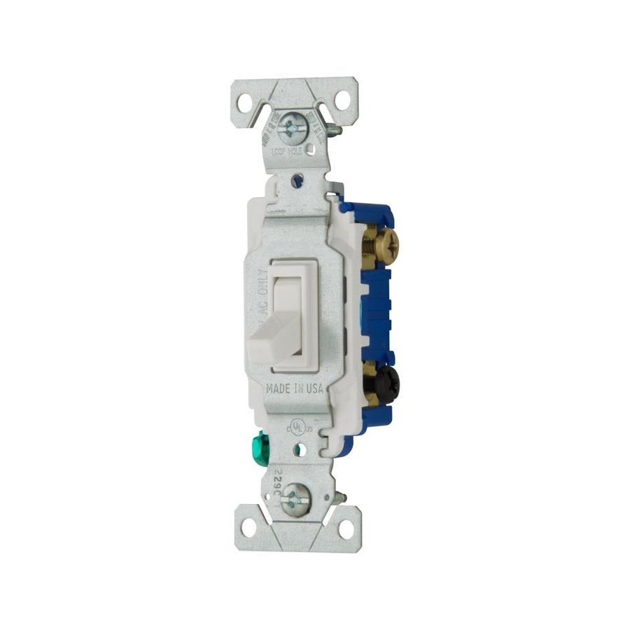 Eaton 15-Amp 3-Way White Toggle Light Switch in the Light Switches ...