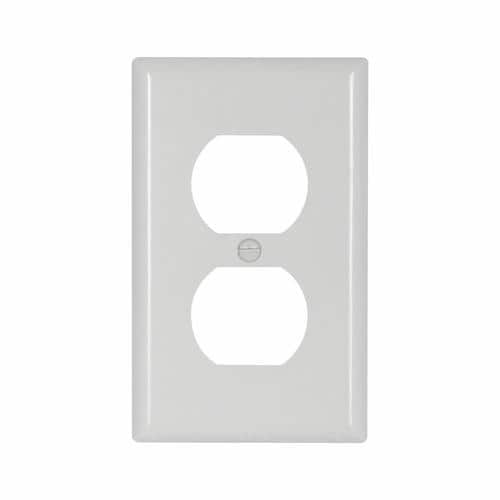 Eaton 1-Gang White Single Duplex Standard Wall Plate in the Wall Plates ...