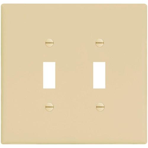 Eaton 2-Gang Ivory Single Toggle Jumbo Wall Plate in the Wall Plates ...