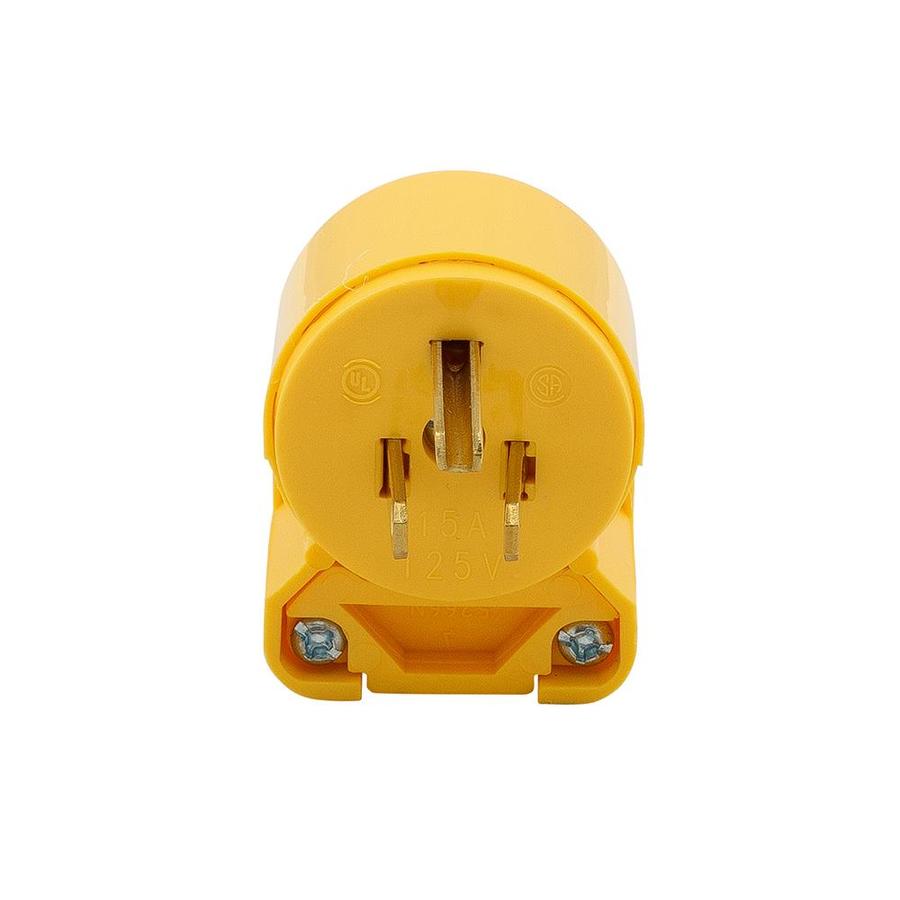 Eaton 15-Amp 125-Volt Heavy-Duty 3-Wire Grounding Straight Plug in the ...