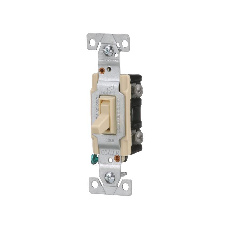 Eaton 15-Amp 3-Way Ivory Toggle Light Switch in the Light Switches ...