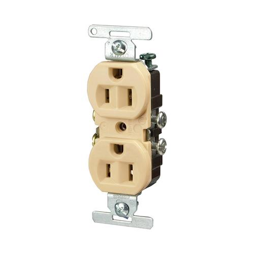 Eaton Ivory 15-Amp Duplex Residential Outlet in the Electrical Outlets ...