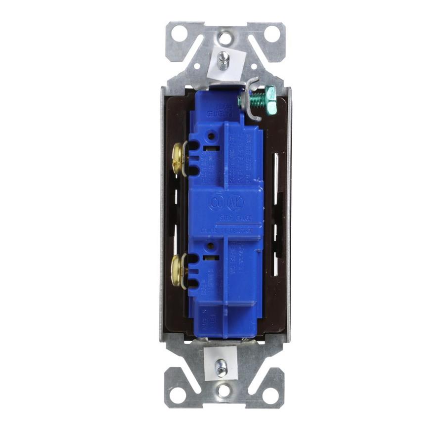 Eaton 15-Amp Single-Pole Brown Rocker Light Switch in the Light ...
