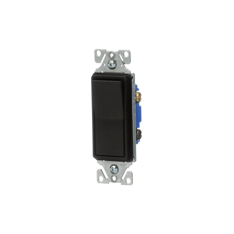 Eaton 15-Amp 3-Way Black Rocker Light Switch in the Light Switches ...