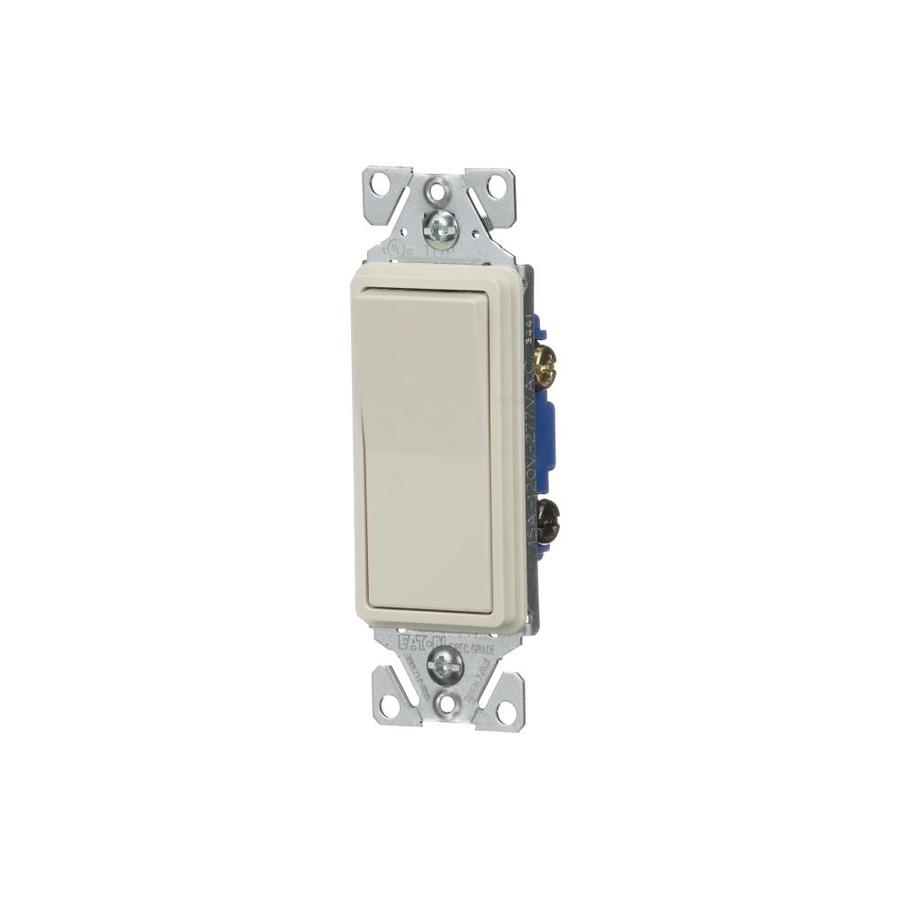 Eaton 15-Amp 3-Way Light Almond Rocker Light Switch in the Light ...