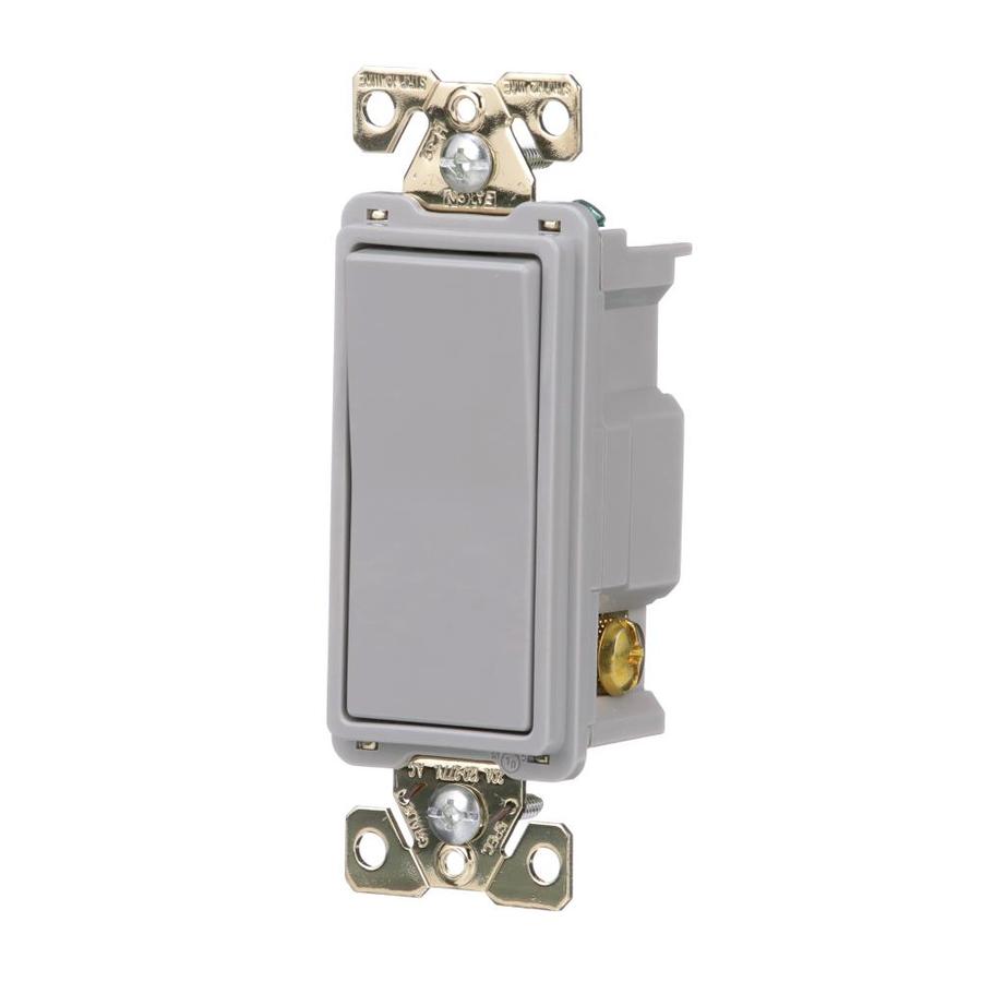 Eaton 20-Amp 3-Way Gray Rocker Light Switch in the Light Switches ...