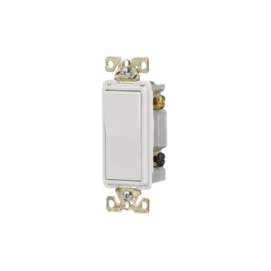 Eaton 20-Amp 3-Way White Rocker Light Switch in the Light Switches ...