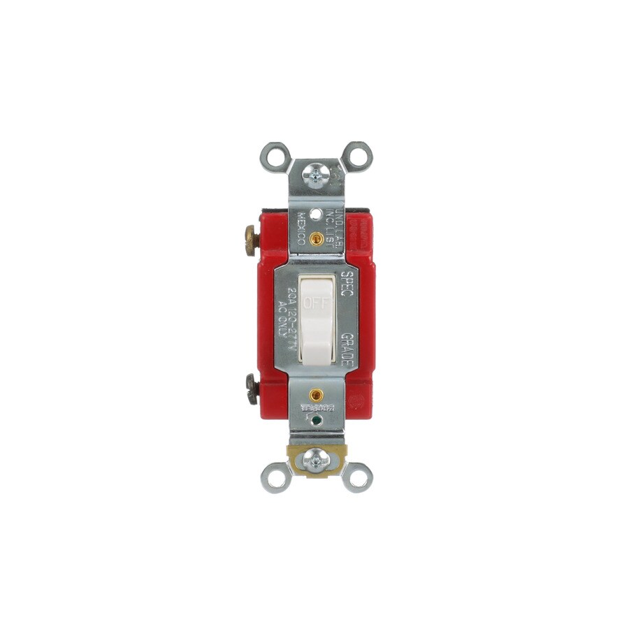 Eaton Single-Pole White Illuminated LED Toggle Light Switch in the ...