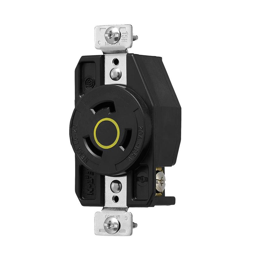 Eaton Arrow Hart Yellow 20-Amp Duplex Outlet Industrial in the ...