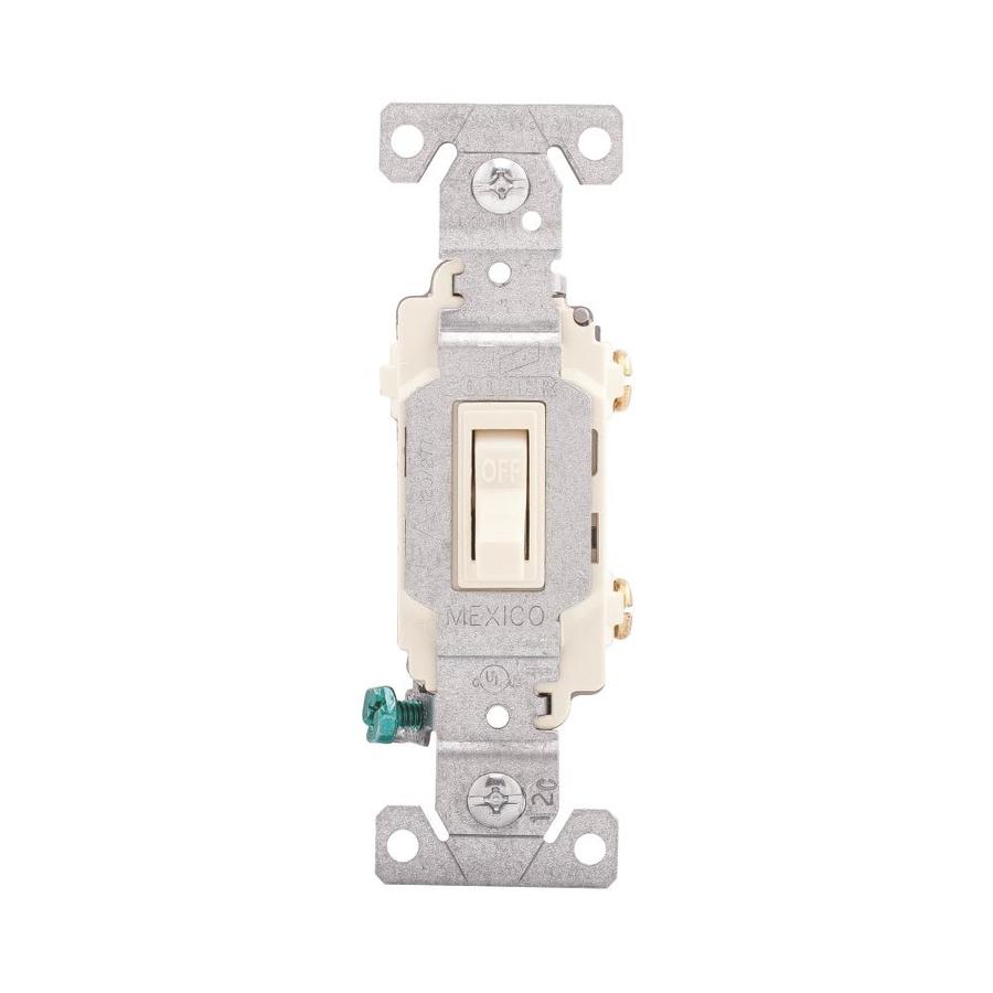 Eaton 15-Amp Single-Pole Light Almond Toggle Light Switch in the Light ...