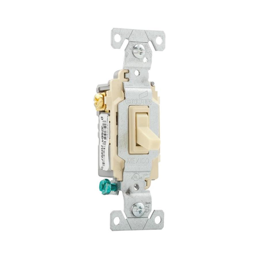 Eaton 3-Way Ivory LED Toggle Light Switch in the Light Switches ...