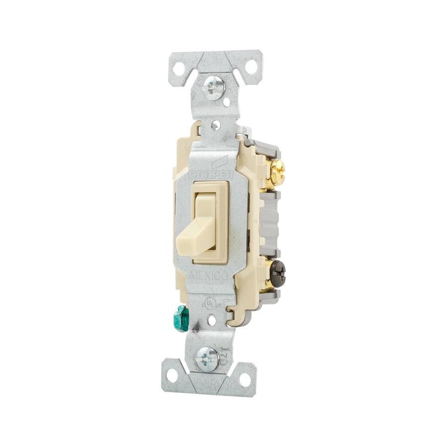 Eaton 15-Amp 3-Way Ivory Toggle Light Switch in the Light Switches ...