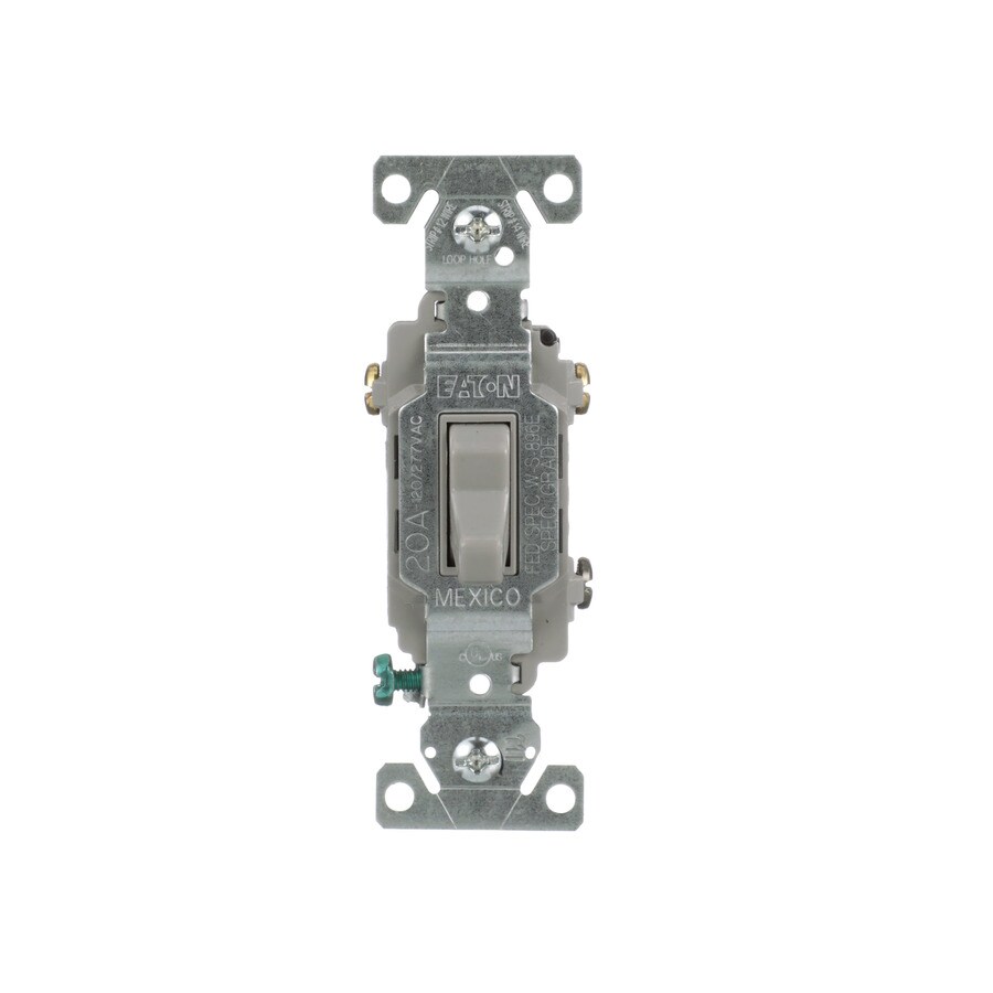 Eaton 20-Amp 3-Way Gray Toggle Light Switch in the Light Switches ...