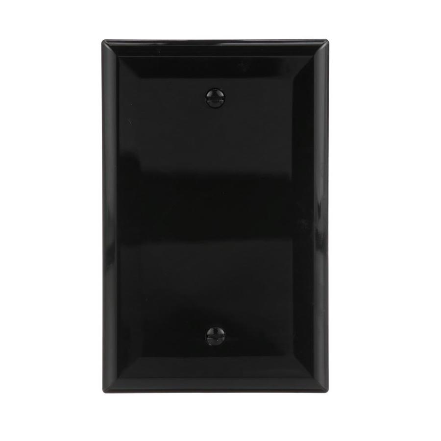 Eaton 1-Gang Black Single Blank Midsize Wall Plate in the Wall Plates ...