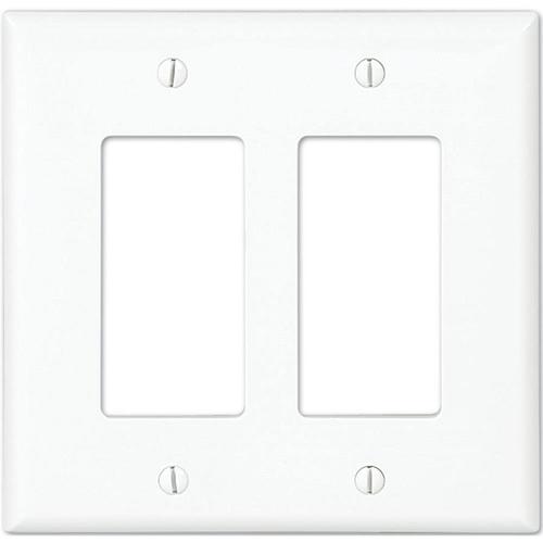 Eaton 2-Gang White Single Decorator Midsize Wall Plate in the Wall ...