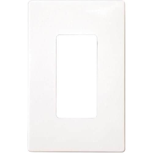 Eaton 1-Gang White Single Decorator Screwless Midsize Wall Plate in the ...