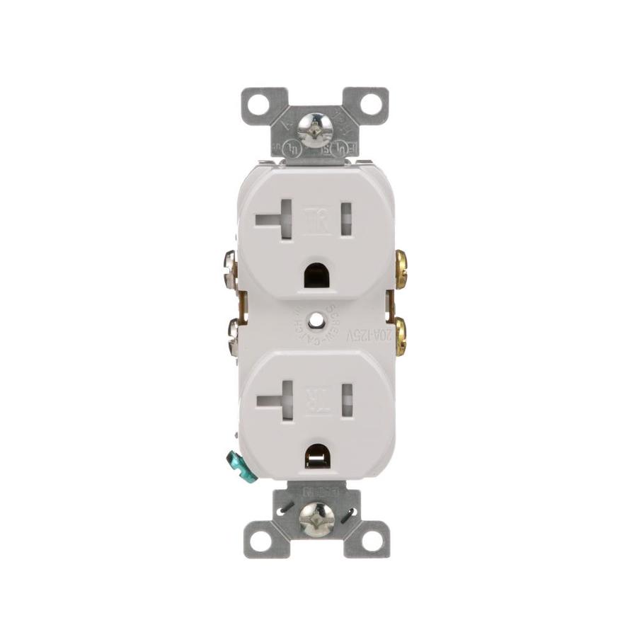 Eaton Arrow Hart White 20-Amp Duplex Tamper Resistant Outlet ...