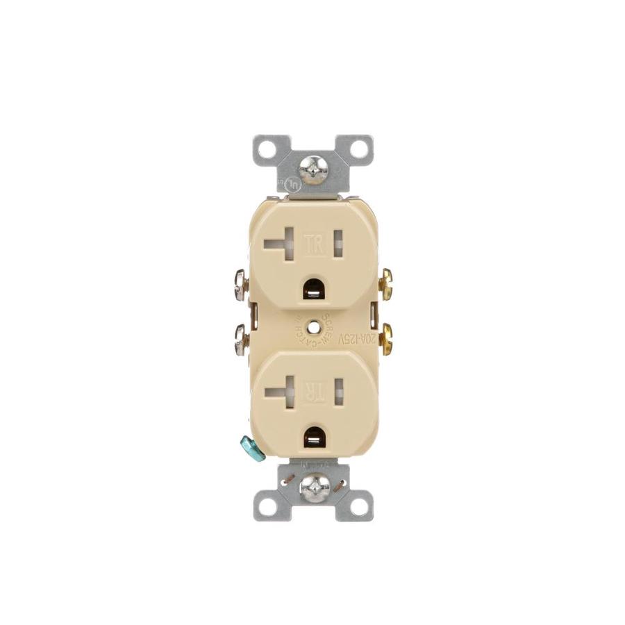 Eaton Arrow Hart Ivory 20-Amp Duplex Tamper Resistant Outlet ...