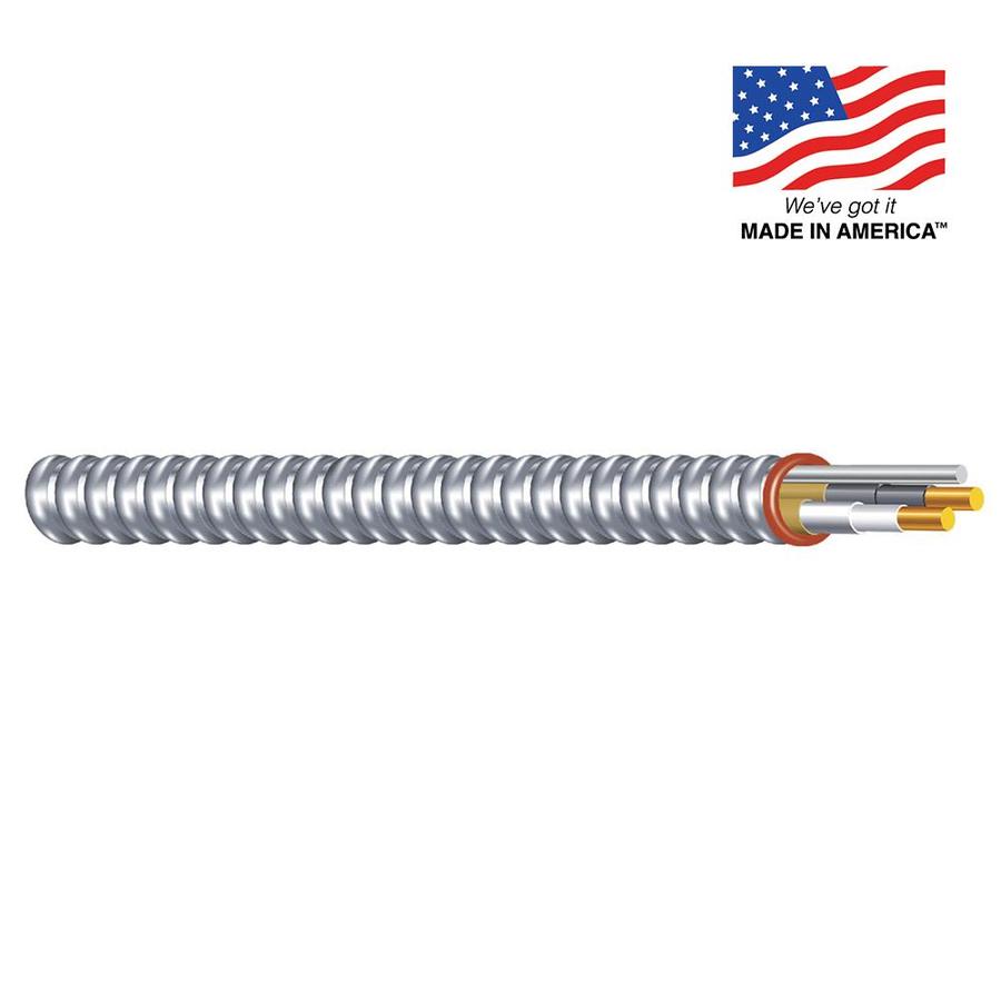 Southwire Armorlite 100-ft 12/2 Solid Aluminum AC Cable in the Armored ...