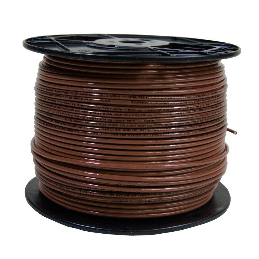 Southwire 500-ft 16-Awg Stranded Brown TFFN Wire (By-the-Roll) in the ...