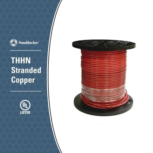 Southwire 2500-ft 10-AWG Stranded Red Copper THHN Wire (By-the-Roll) at ...