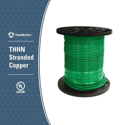 Southwire SIMpull 1000-ft 8-AWG Stranded Green Copper THHN Wire (By-the ...