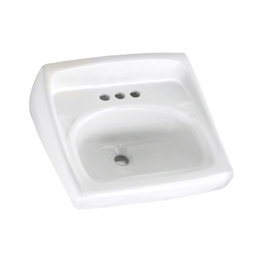 American Standard Lucerne White Wall-Mount Rectangular Bathroom Sink ...