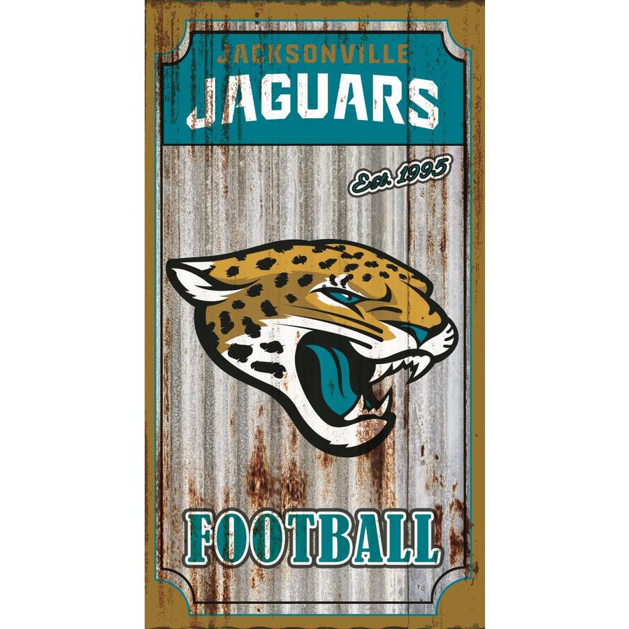 Jacksonville Jaguars 21.75-in H x 11.88-in W Sports Metal Sign at Lowes.com